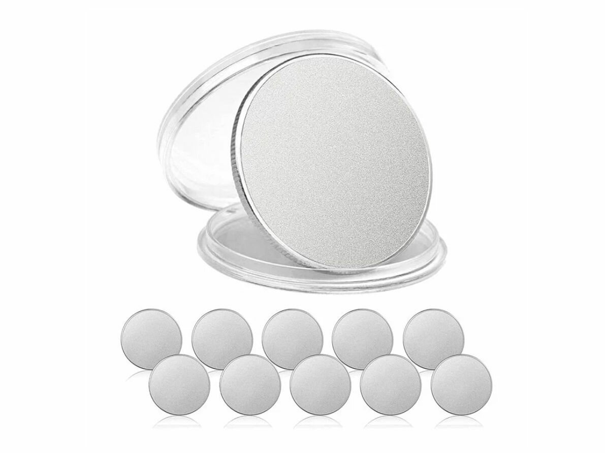 10 шт. пустых монет Challenge MyPads, заготовки для гравировки монет, диаметр 40 мм с акриловой защитной коробкой