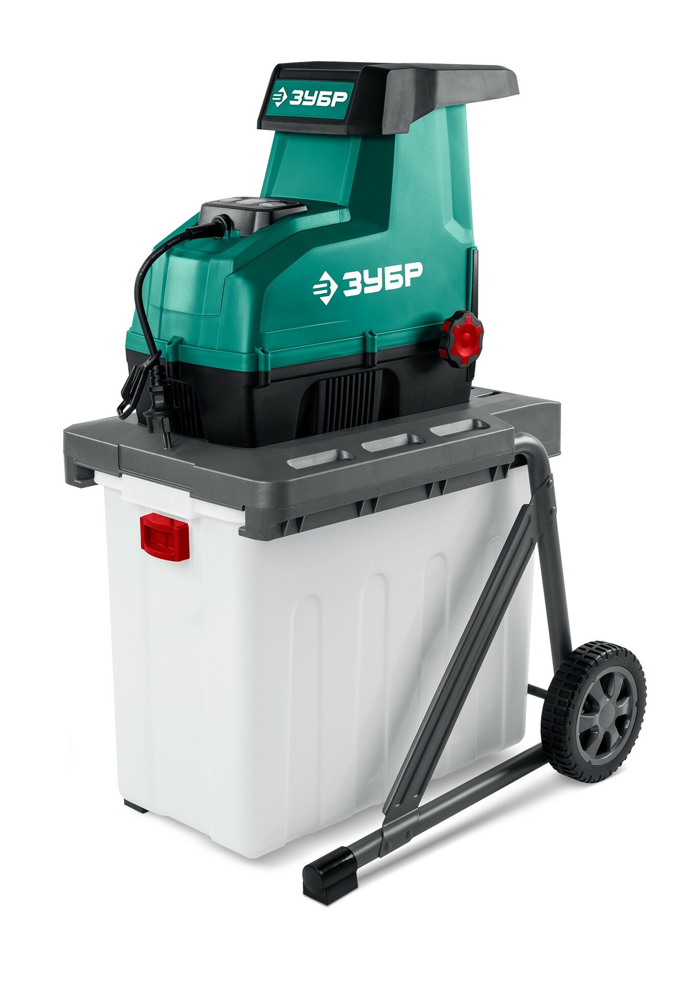 Измельчитель садовый ЗУБР ЗИЭ-45-3000 электрический высокопроизводительный 3000 Вт