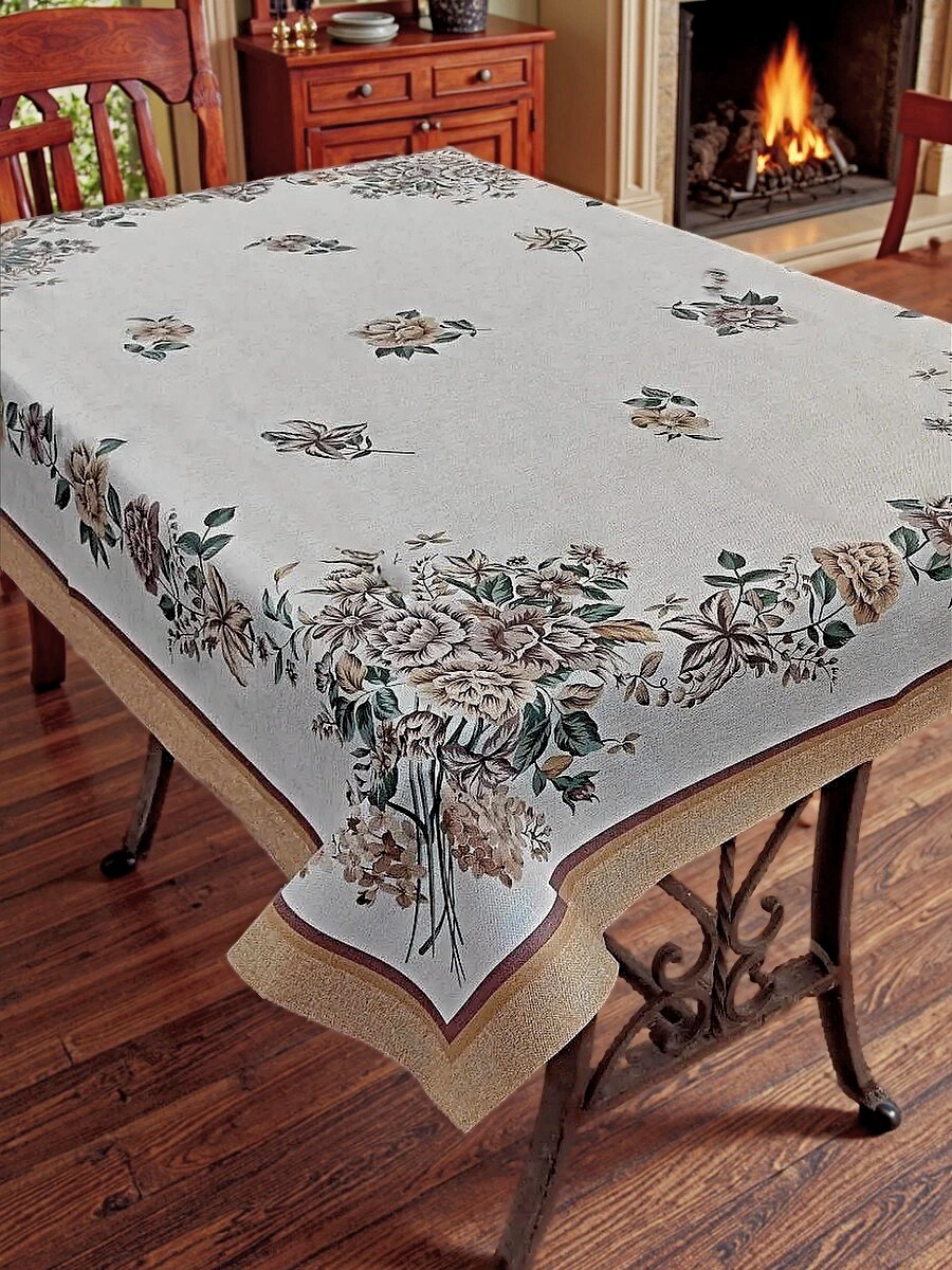Скатерть Laid Table, на кухню, 120 см х 150 см, водоотталкивающая, пасхальный декор для дома