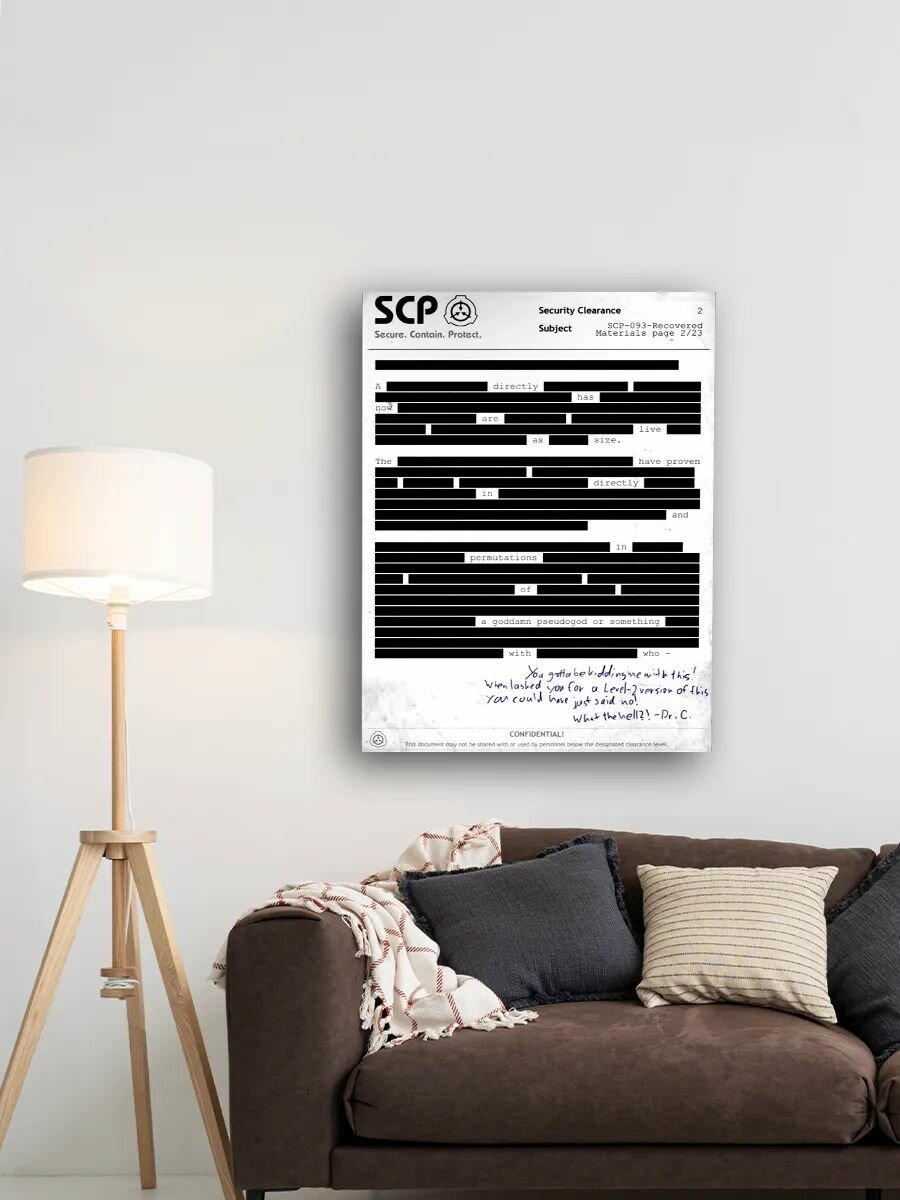 Постер на стену SCP Foundation, плакат 1шт, А3 размер. — фото 1