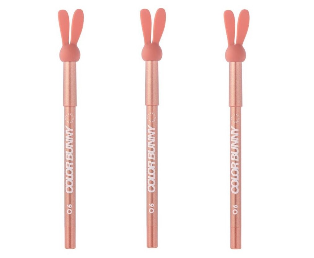 Карандаш Love Generation для глаз гелевый Gel Eye Pencil Color Bunny, тон 06 розовый с сияющими частицами, 1,3 г - 3 шт