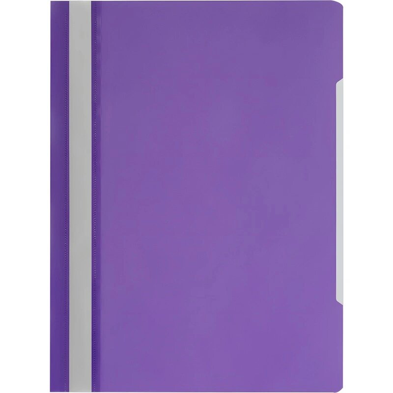 Скоросшиватель пластиковый A4 100/120, фиолетовый, 10шт/уп