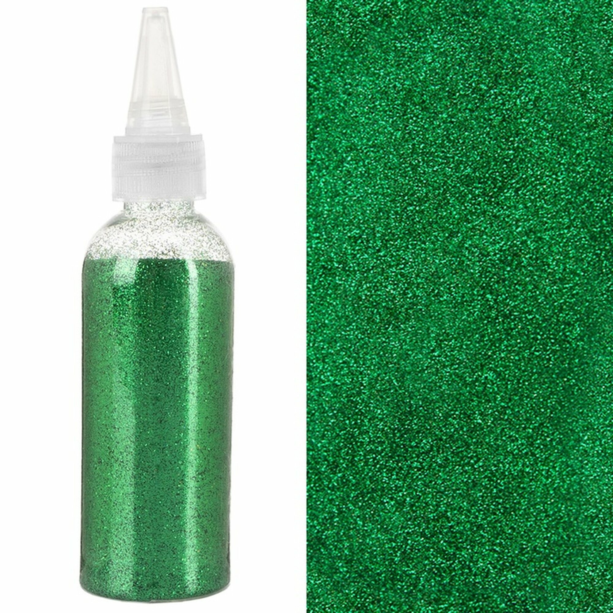 Глиттер Волна веселья, зеленый, с блестками, 80 г, 1 шт, пластик