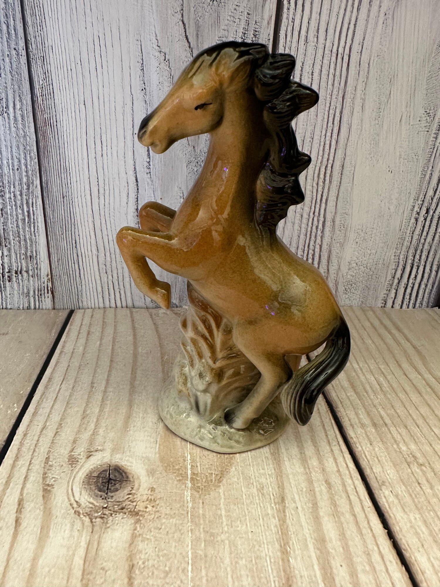 Статуэтка Лошадь встающая на дыбы фарфор Германия Винтажная коллекционная