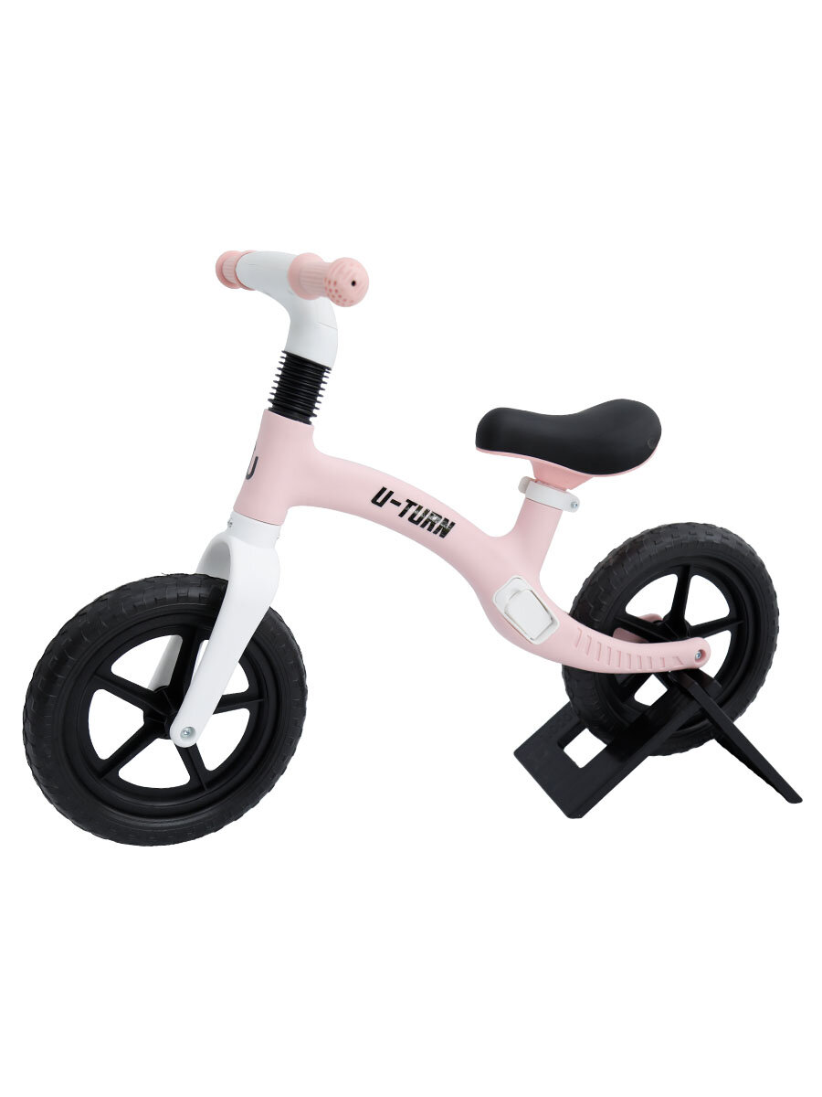 Беговел. Двухколёсный ЮниВел. Розовый. Колёса EVA, 12 дюймов (Арт. ВЛ-3142)