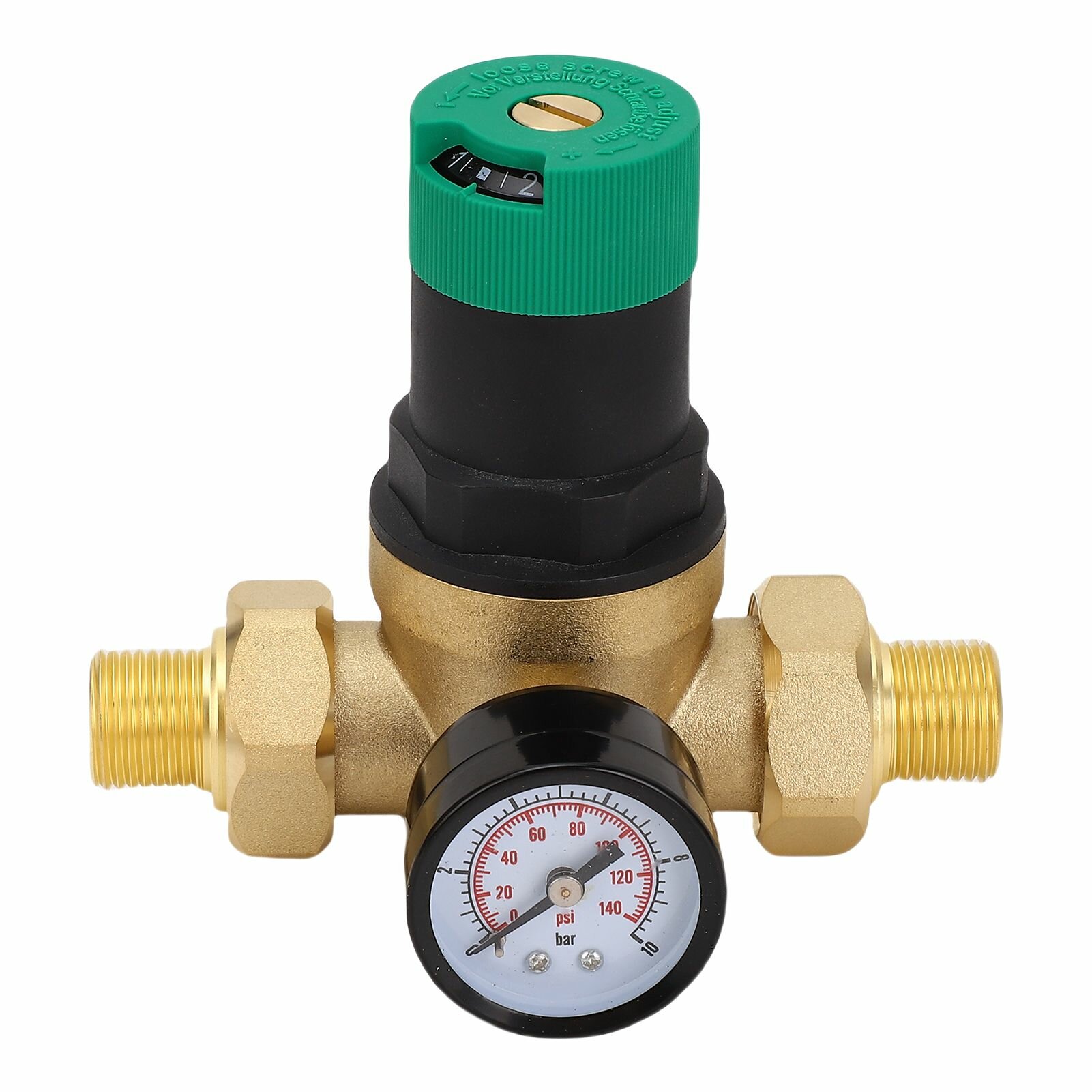 Регулятор давления воды Регулятор давления воды с латунным редуктором 0-60 МПа для крана очистителя-нагревателя 3/4 дюйма (DN20)