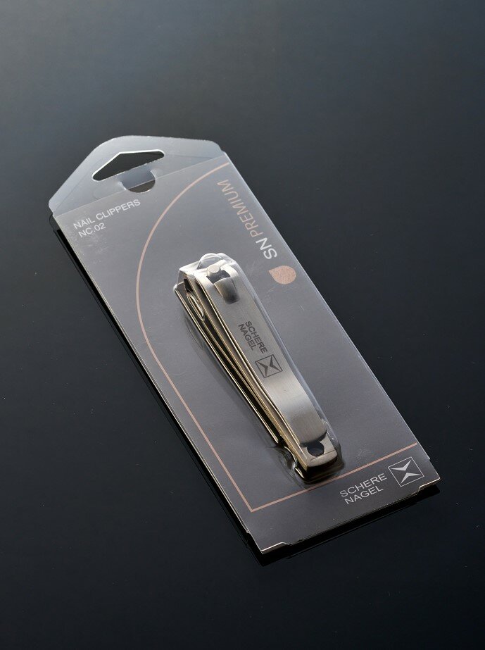 Большой Книпсер для ногтей NC-02 полуматовый, кусачки для ногтей 82 мм, не подвержен коррозии