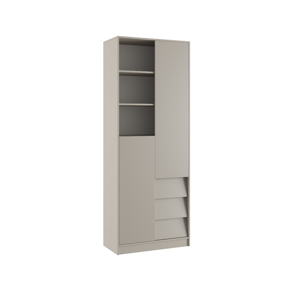 Стеллаж Ева 2-х створчатый современный 80×210×40 Альбина