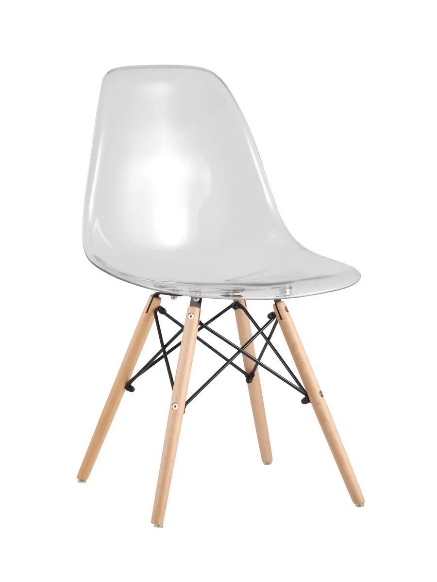 Cтул для кухни 1 шт со спинкой пластиковый