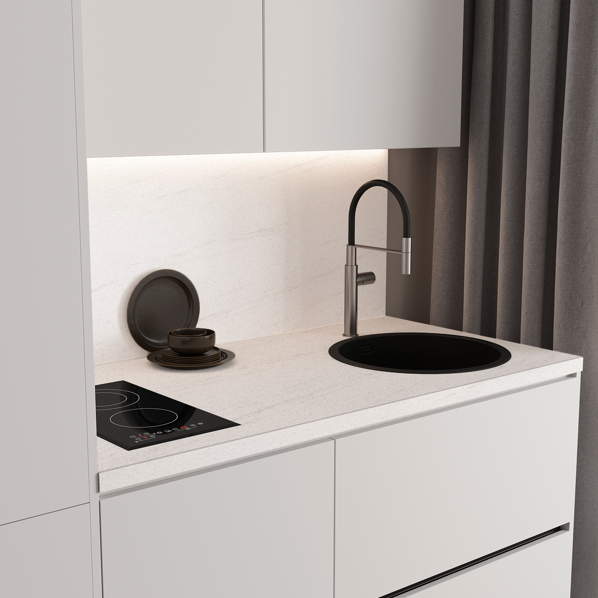 Столешница для кухни Etna 1500х800х40 мм, влагостойкая с постформингом, SLOTEX