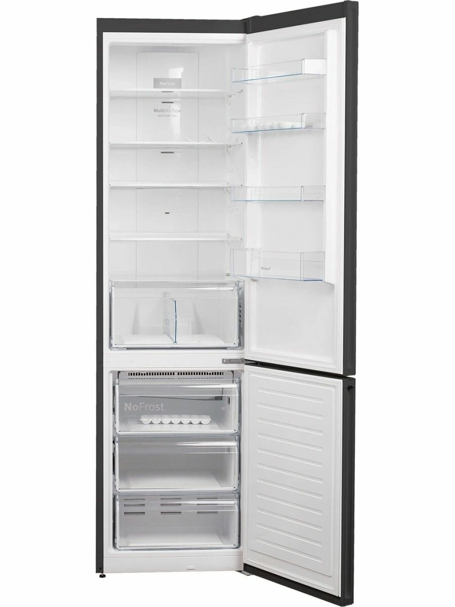 Холодильник Weissgauff CBN2WC2L2 2-хкамерн. черный инвертер