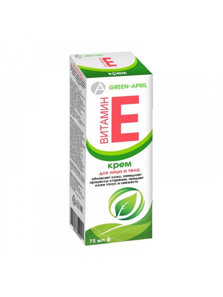 Green April Витамин E крем для лица и тела, крем, 75 мл, 1ш