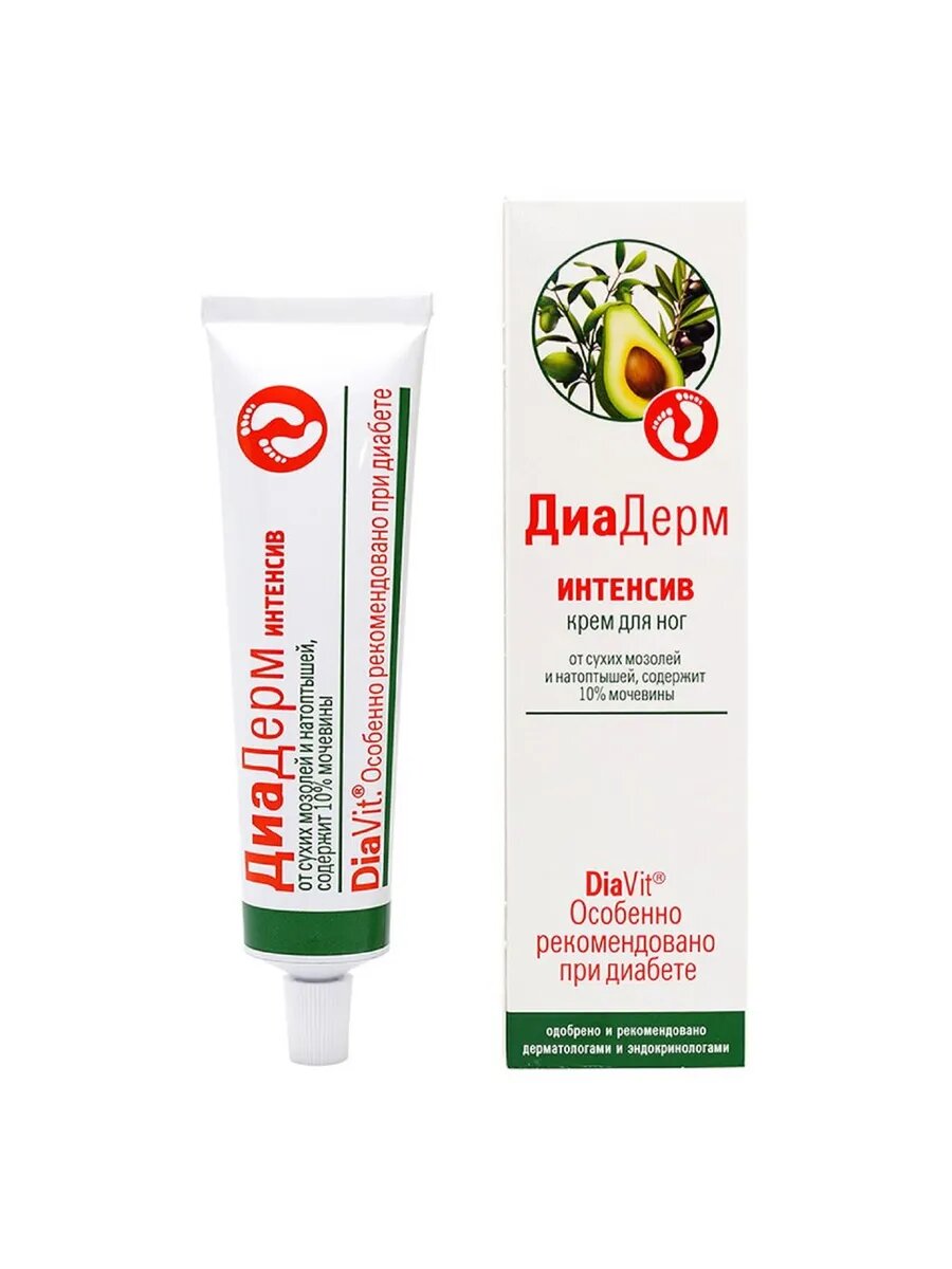 ДиаДерм Интенсив крем для ног, крем для ног, 75 мл, 1шт.