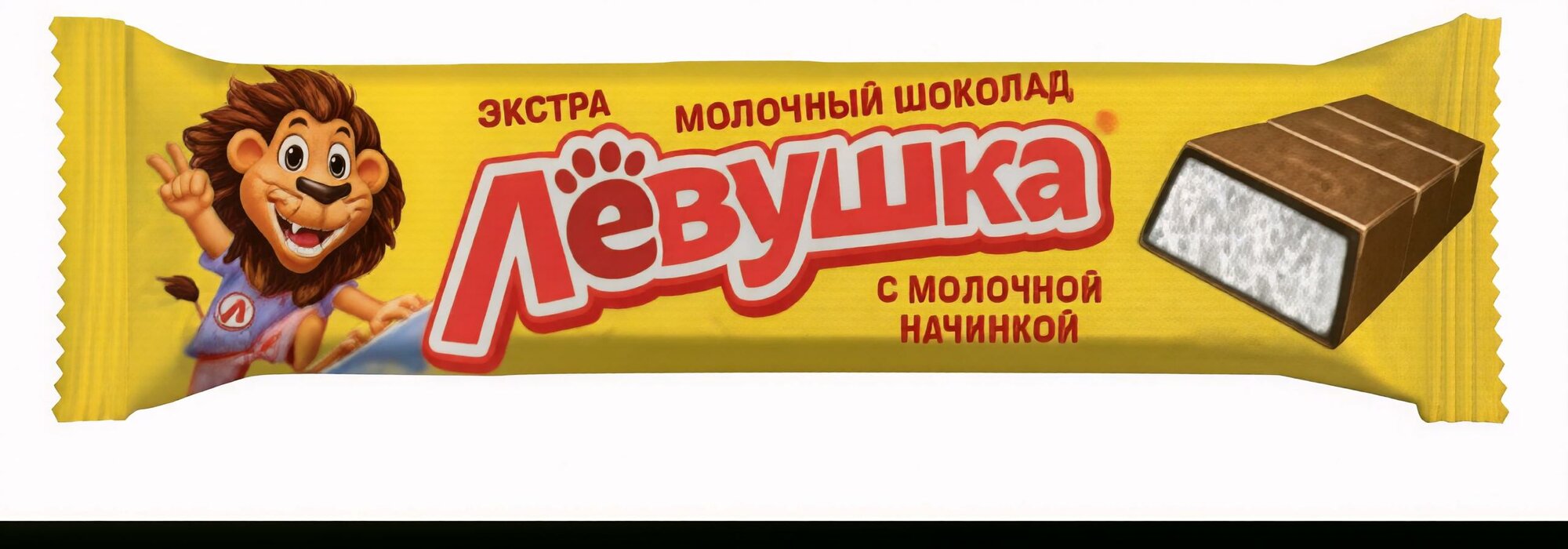 Батончик Лёвушка с молочной начинкой 20 шт. по 45гр от фабрики "Славянка"