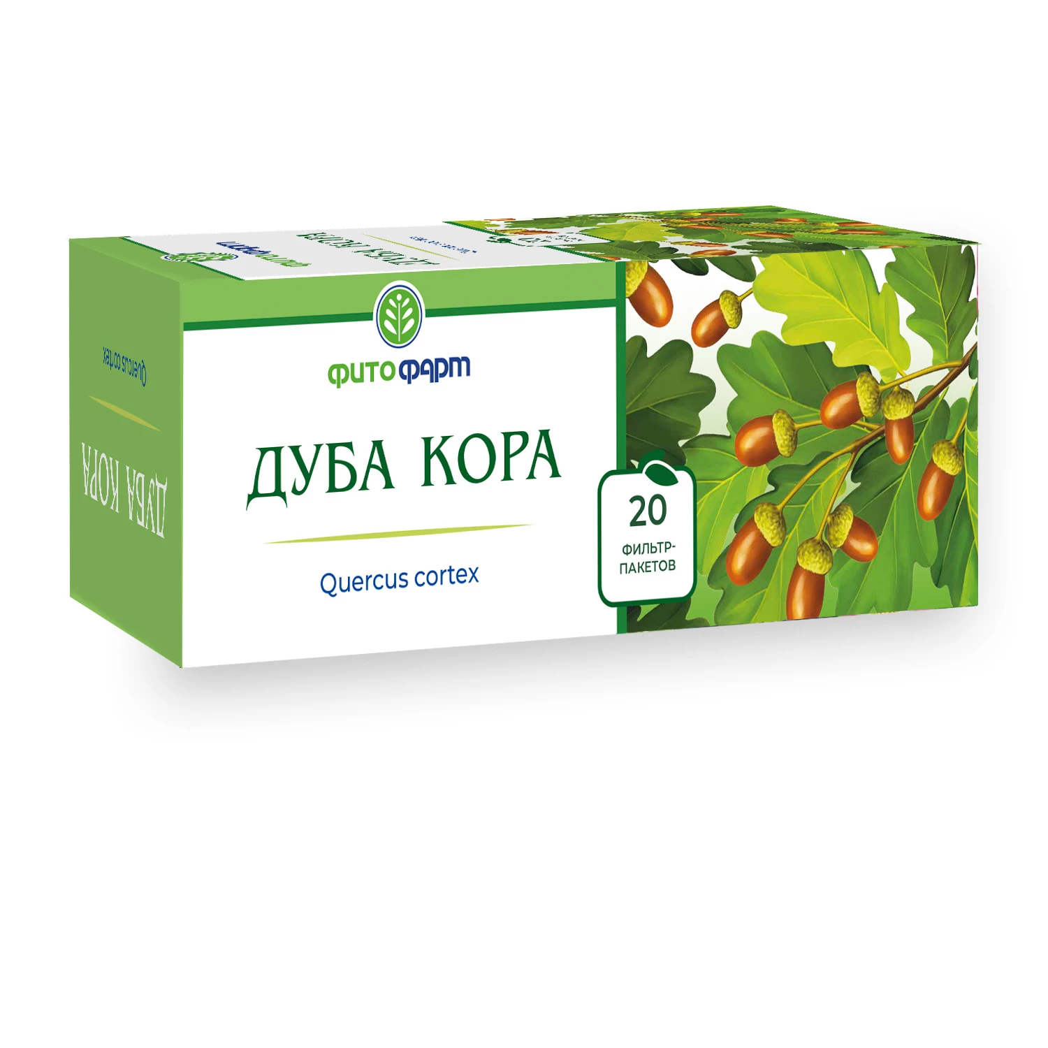 Дуба кора ф/п по 1,5 г, №20, вяжущее средство растительного происхождения