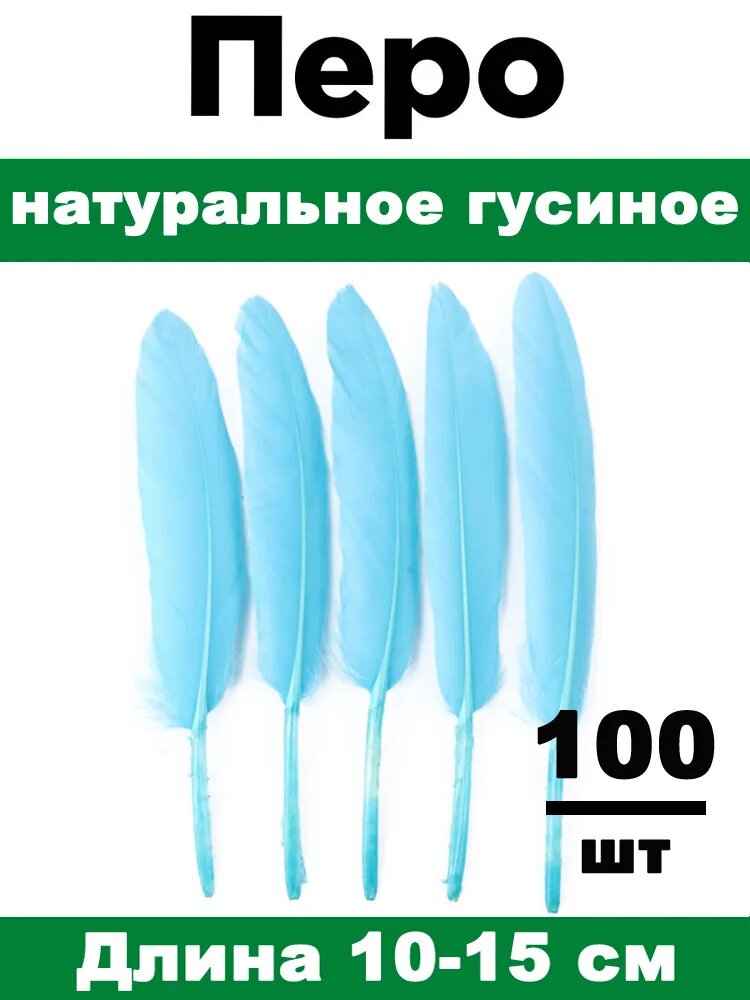Натуральное гусиное перо 10-15см