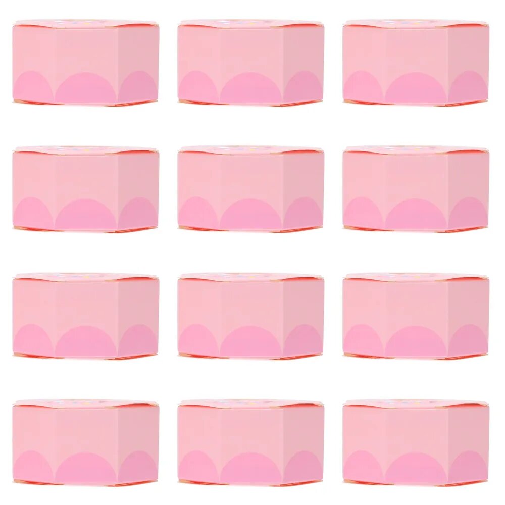 Набор бумажных коробок для конфет в европейском стиле розового цвета, 16 шт для хранения сладостей