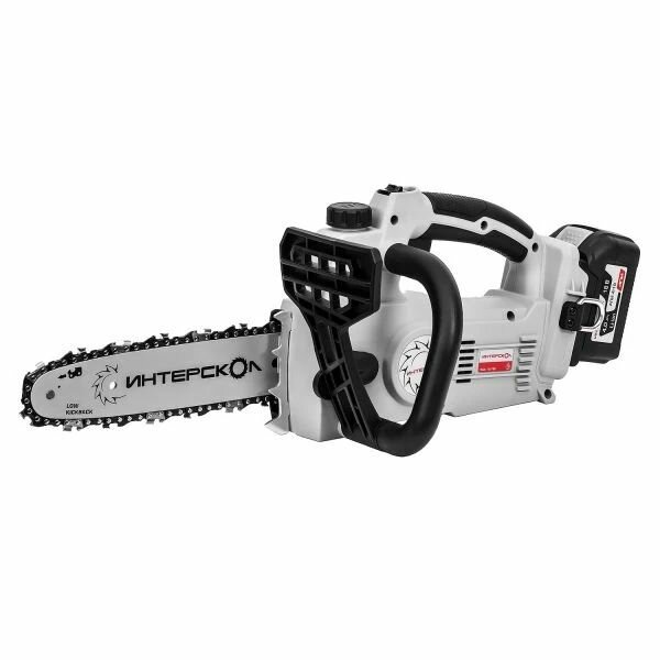 Аккумуляторная цепная пила интерскол ПЦА-10/18В, с АКБ 4Ач и ЗУ (696.4.1.70)