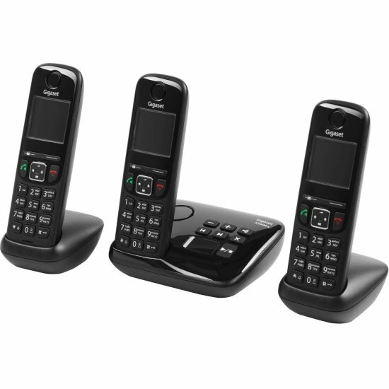 Радиотелефон Gigaset Dect AS690A Trio черный (труб. в компл:3шт) автооветчик АОН