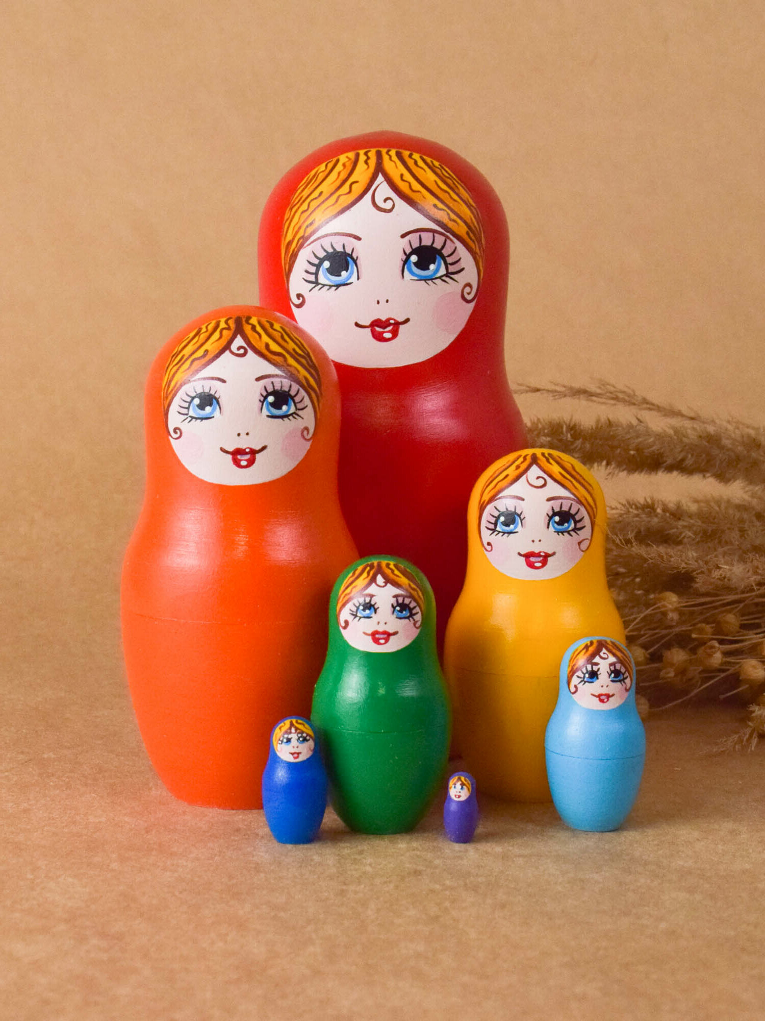 Матрешка Деревянная Детская Игрушка Развивающие для Малышей