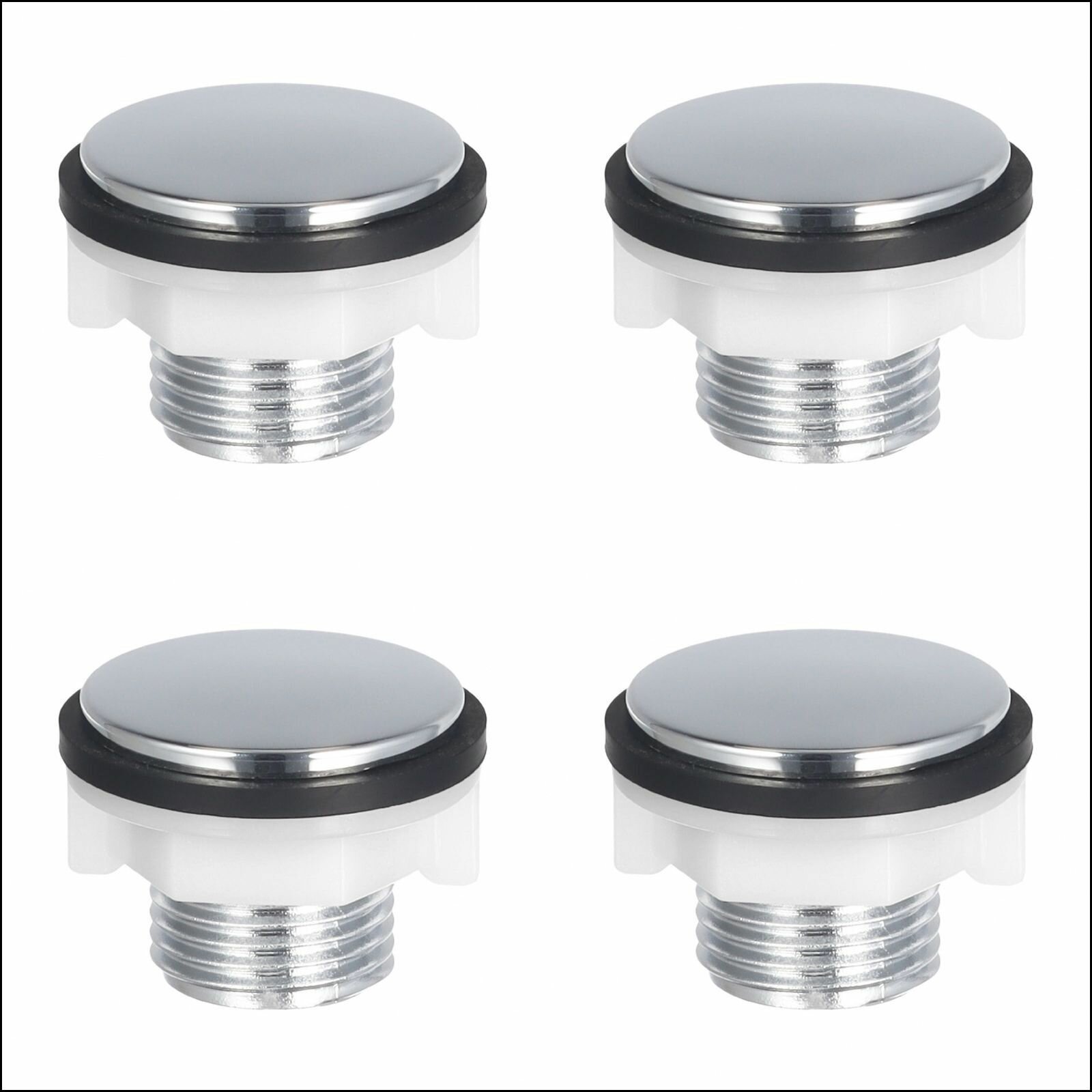 Заглушка бокового ввода для бачка унитаза: декоративное уплотнение для умывальников и ванн, 4 шт.