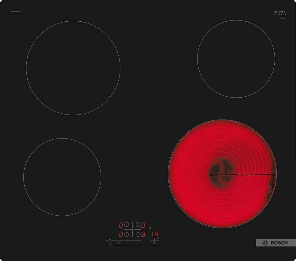 Варочные панели BOSCH Электрическая варочная поверхность Bosch PKE611BB2E