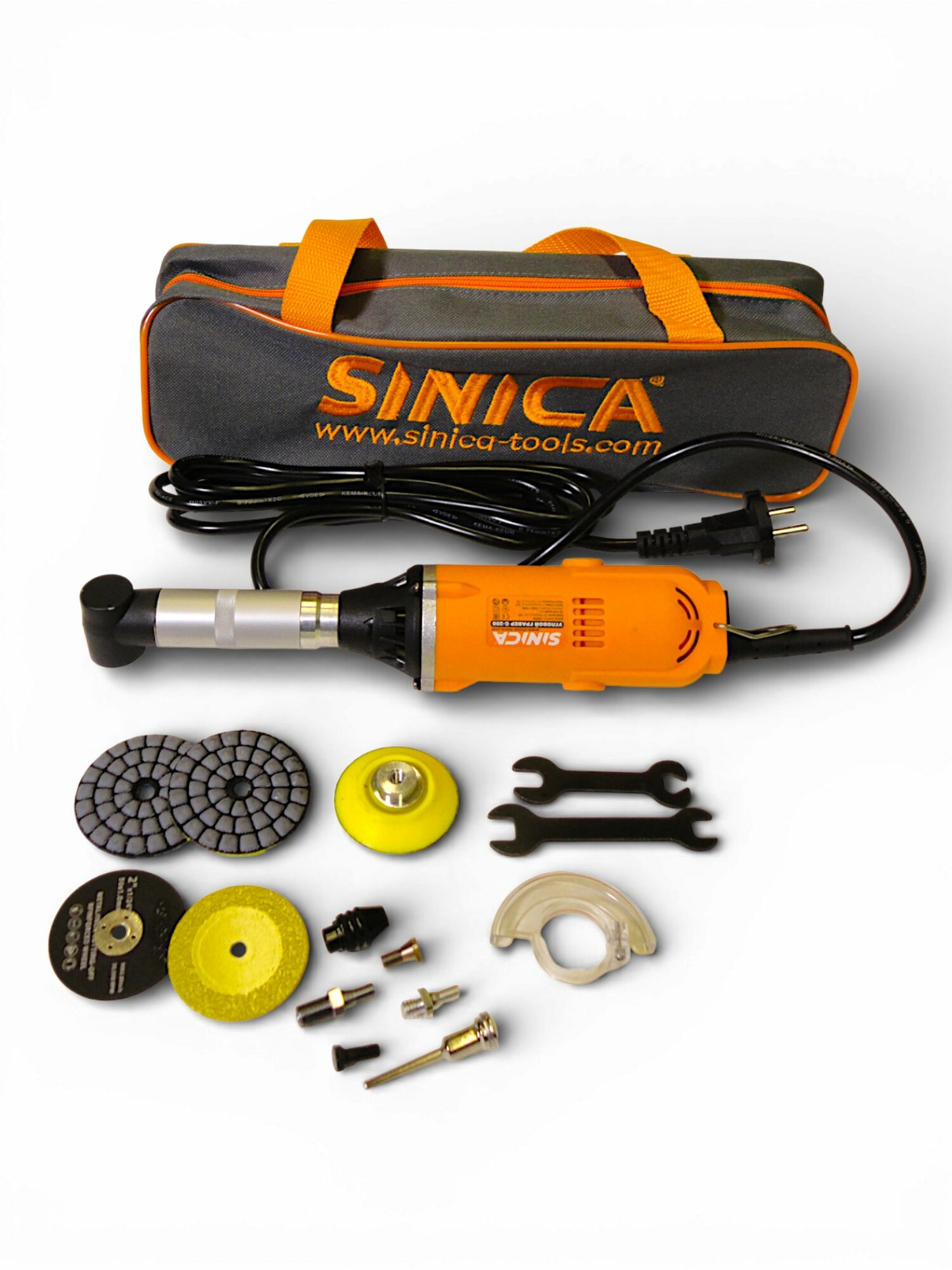 Гравер угловой для резки и шлифовки + сумка G-200, 200Вт SINICA