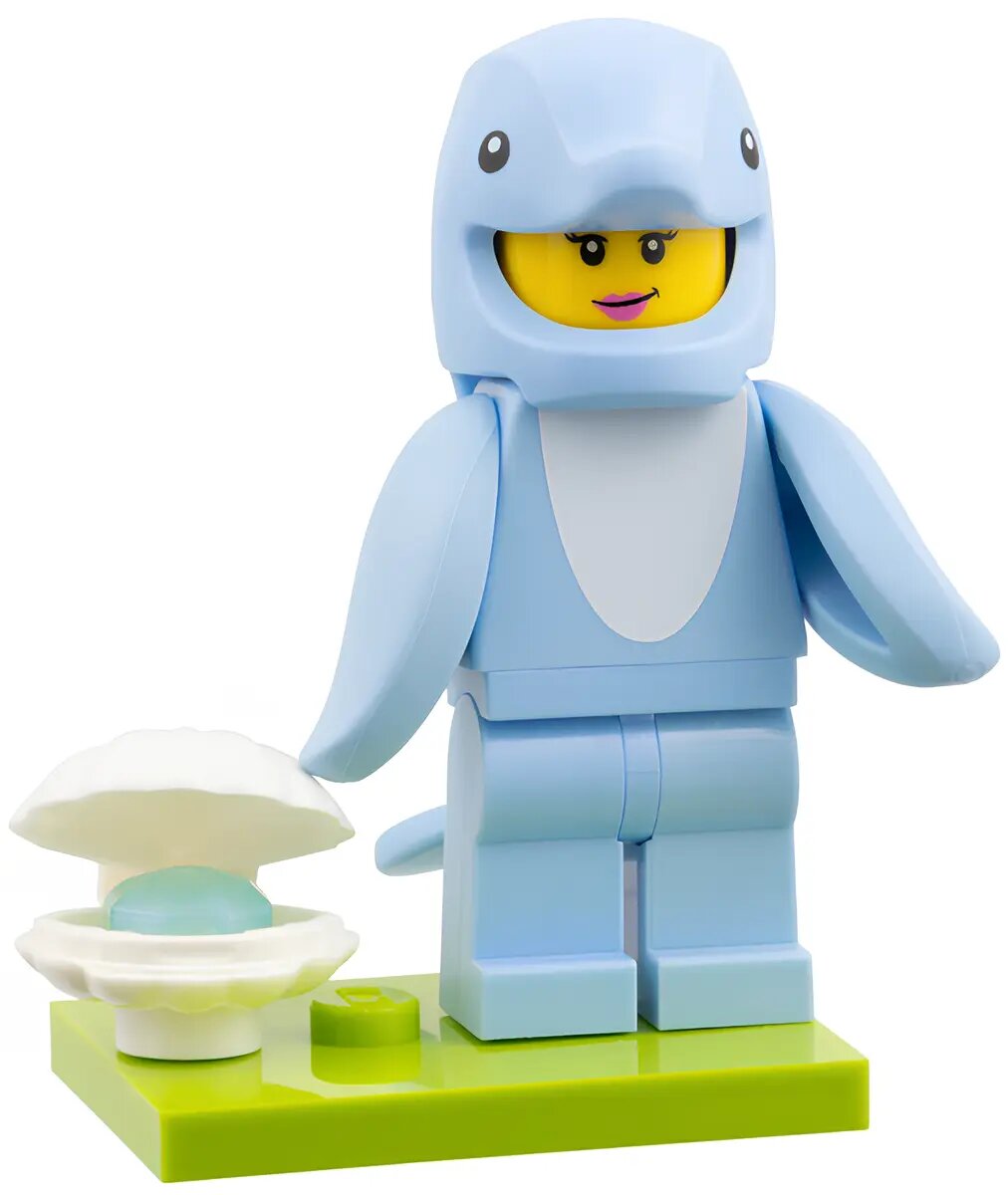 Минифигурка LEGO 71051 Dolphin Costume Fan, Series 28 col28-9 N