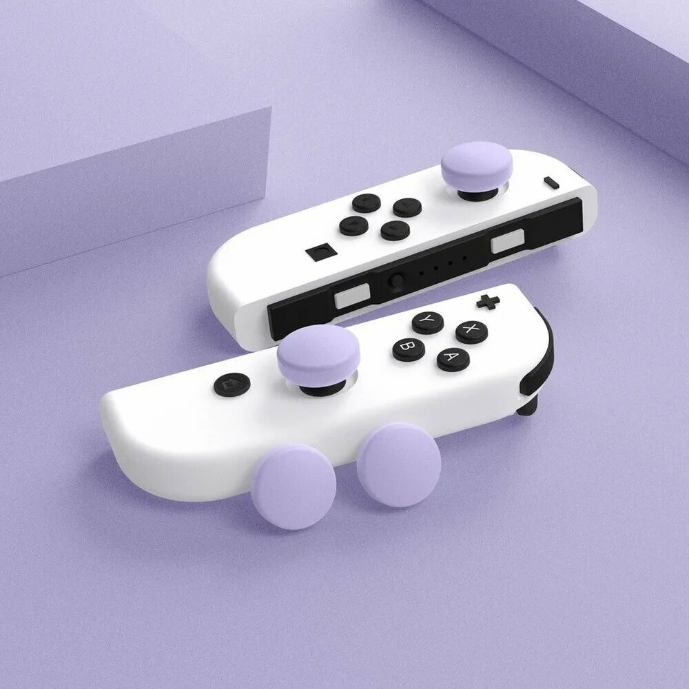 Мягкий чехол для джойстика из ТПУ для Nintendo Switch / OLED / Lite, противоскользящие накладки для большого пальца, Совместимые с Switch Lite-4ШТ_фиолетовый