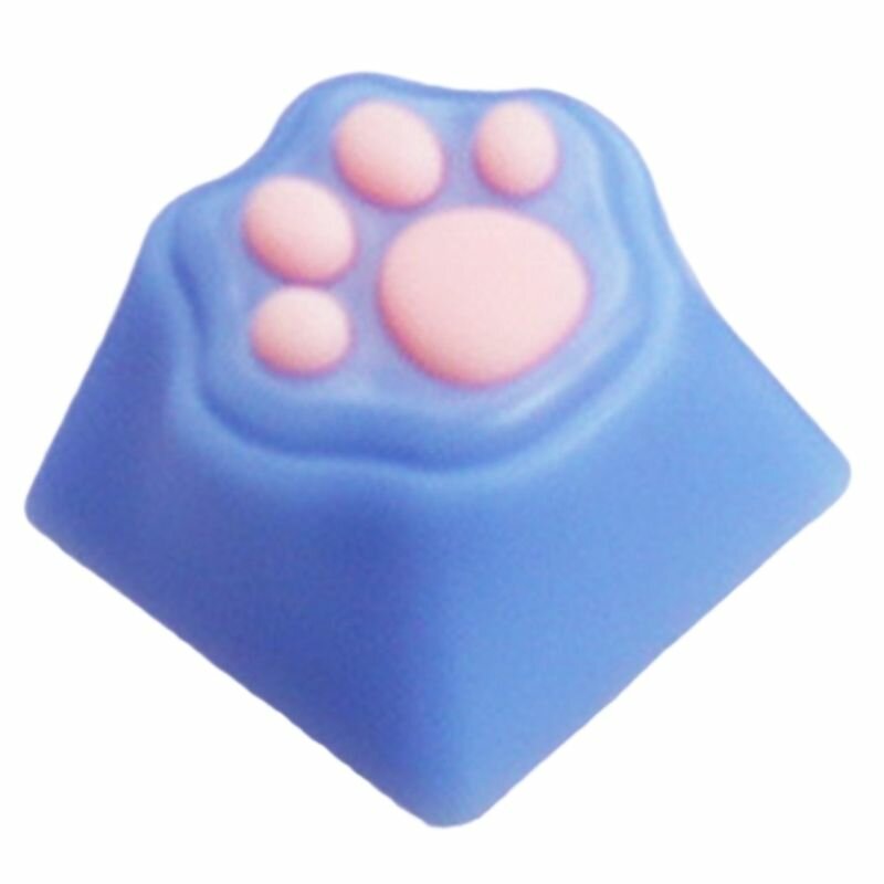 Силиконовый кейкап "Кошачья лапка", синий (1 шт.)