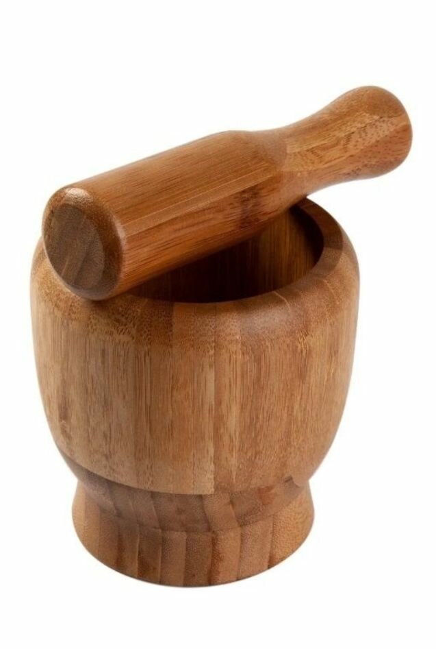 Деревянная ступка с пестиком для специй