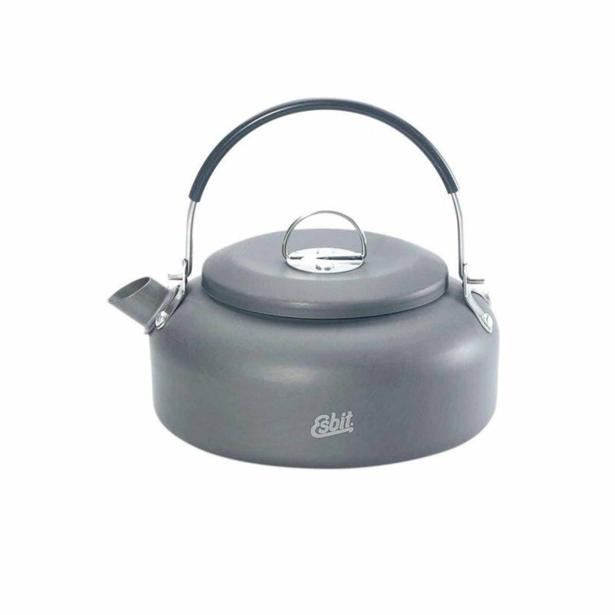 Чайник Decathlon Esbit Kettle, дорожный, сталь, 0,6л, черный