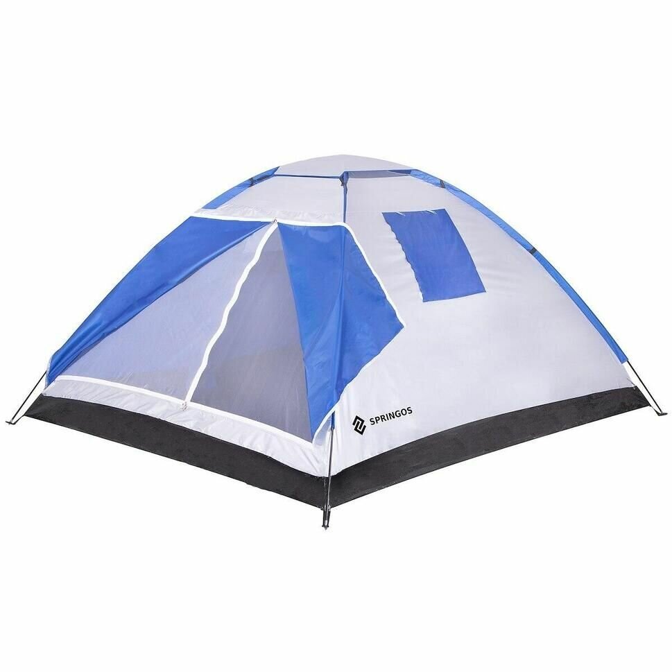 Decathlon Четырехместная походная палатка Springos с москитной сеткой и УФ-фильтром на 4 человека