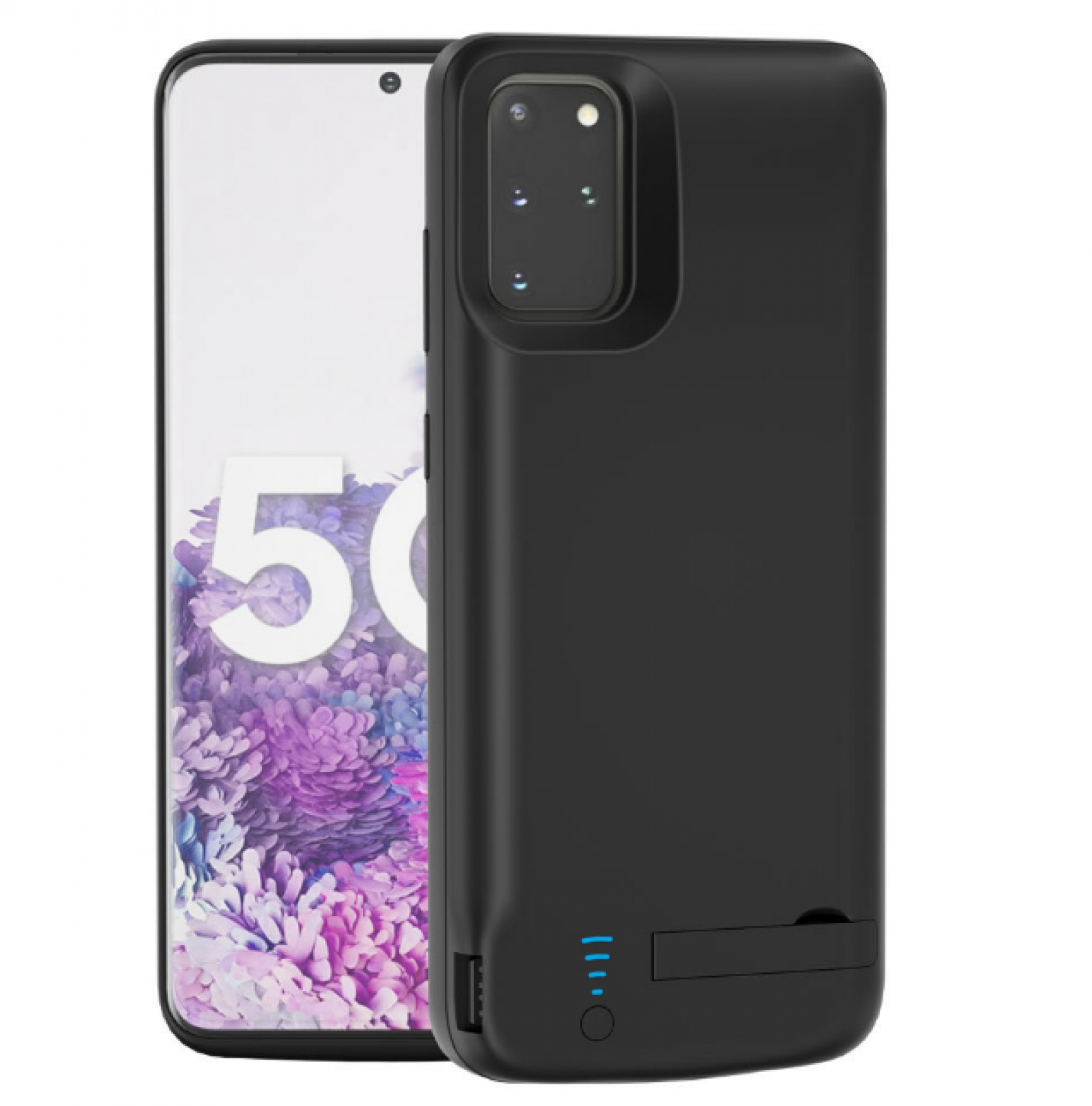 Чехол-бампер MyPads с аккумулятором 5000 mAh для Samsung Galaxy S20FE (Fun Edition) SM-G780F 2020 черный