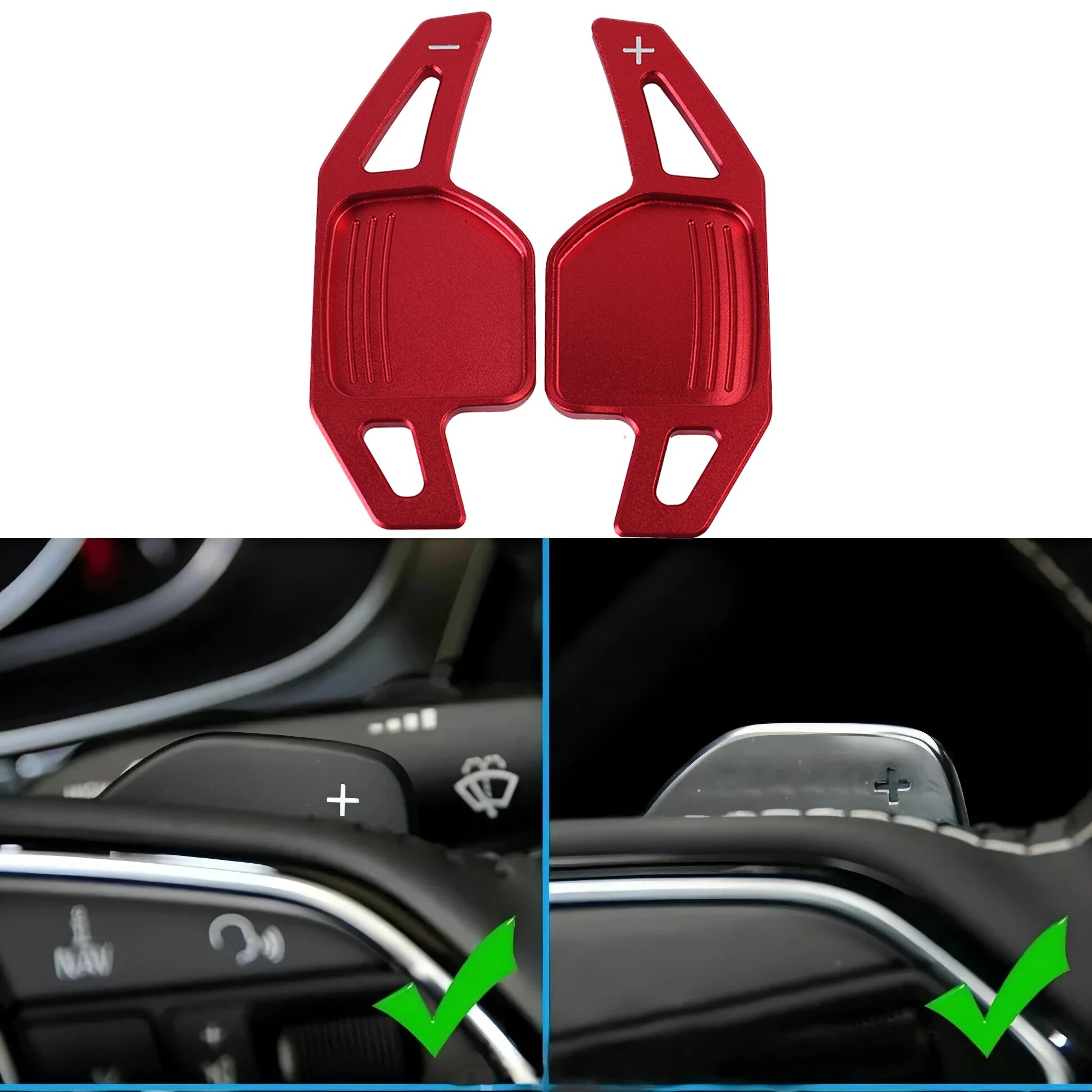 Накладка на подрулевые лепестки Audi Red