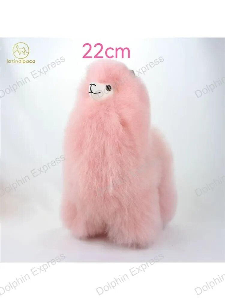 Мягкая игрушка LATINALPACA Плюшевая игрушка из альпаки розовая 22 см для девочек