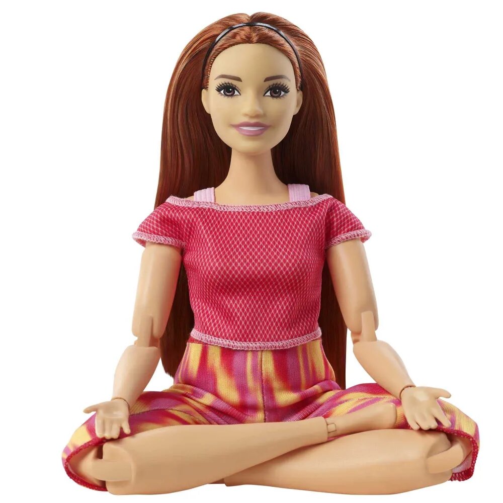 Кукла Barbie Безграничные движения для йоги с 22 точками артикуляции и красочными штанами — фото 1