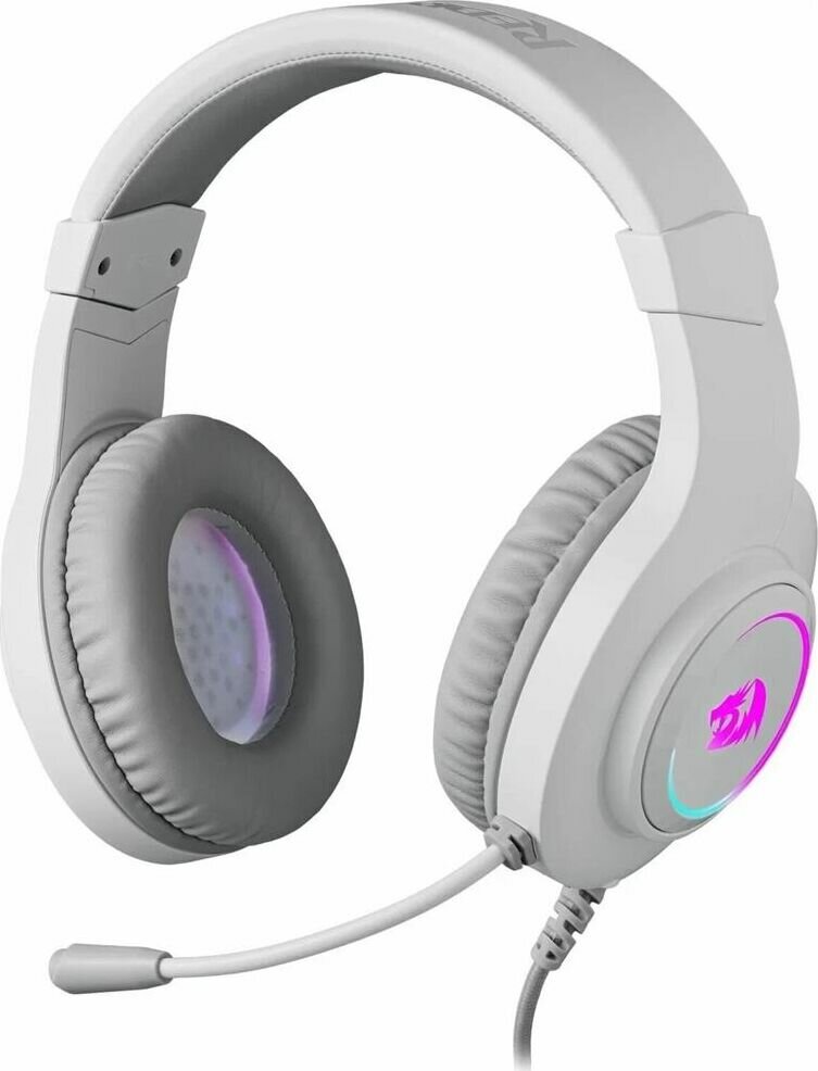 Наушники игровые с микрофоном (70840) Hylas Белые, RGB, 3.5