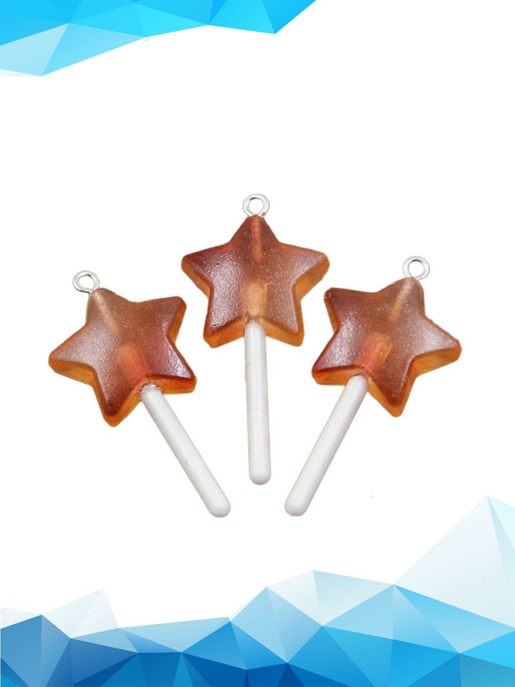 Подвеска «Звезда, сердце и круг», Коричневый - Пентаграмма.