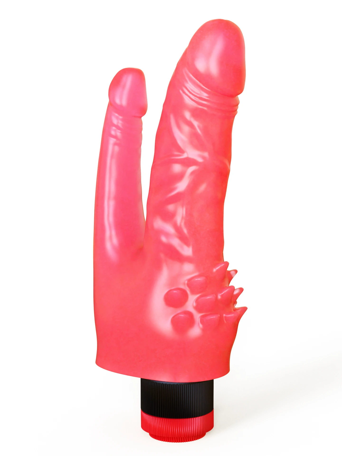 Вибромассажёр двойной гелевый в ламинате Lovetoy, розовый (20.5, Ø 3.8 и 2.8 см) 224800