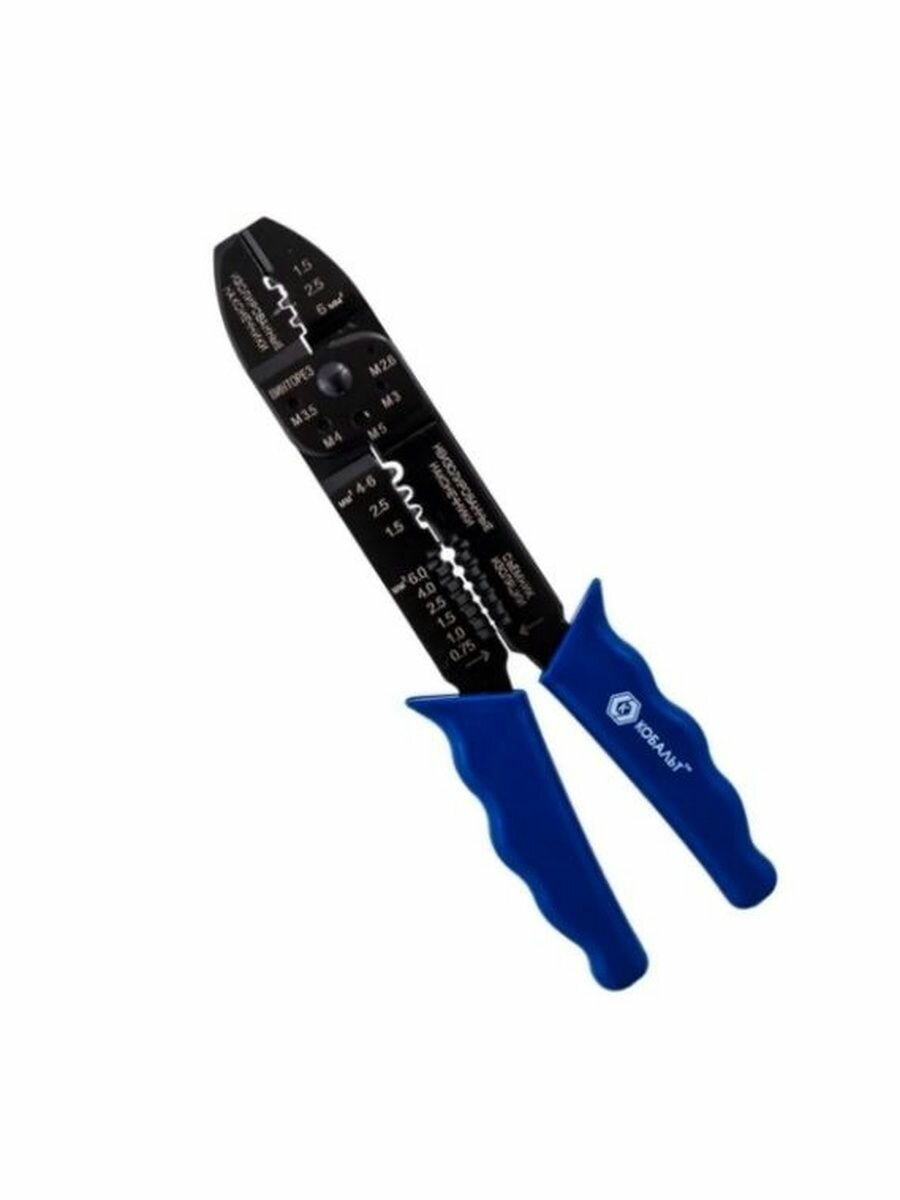 Стриппер кусачки кобальт 246-449 (230 мм, 0.8 - 2.6 мм, обжим наконечников, кусачки, винторез, блистер)