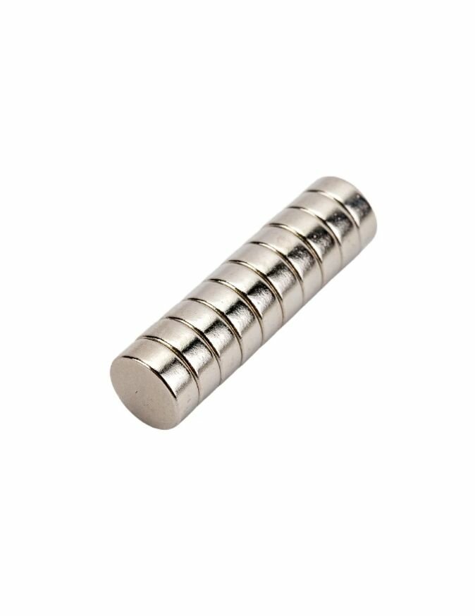 Магнит неодимовый кобальт 918-108 диск 8 х 3 мм (10 шт.), Сила магнита до 1,6 кг.