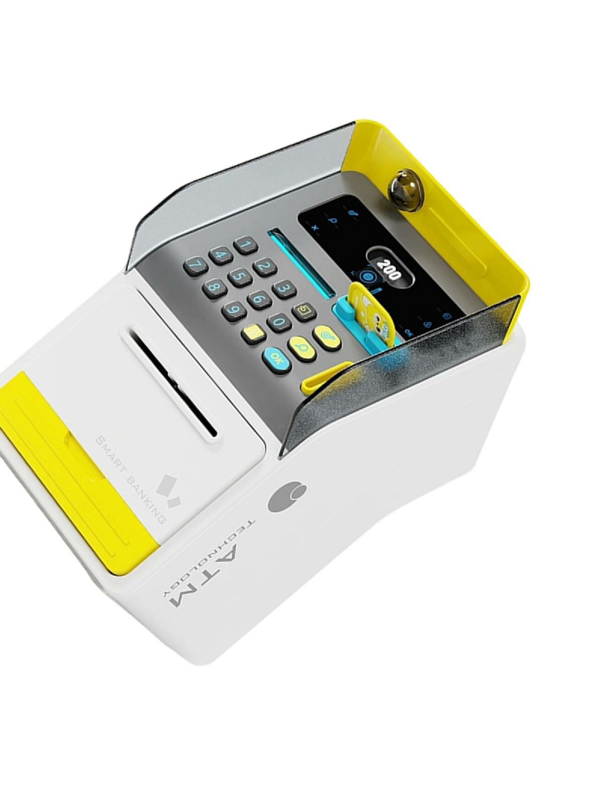 Детская копилка для распознавания лиц с функцией автоматического перекатывания банкнот