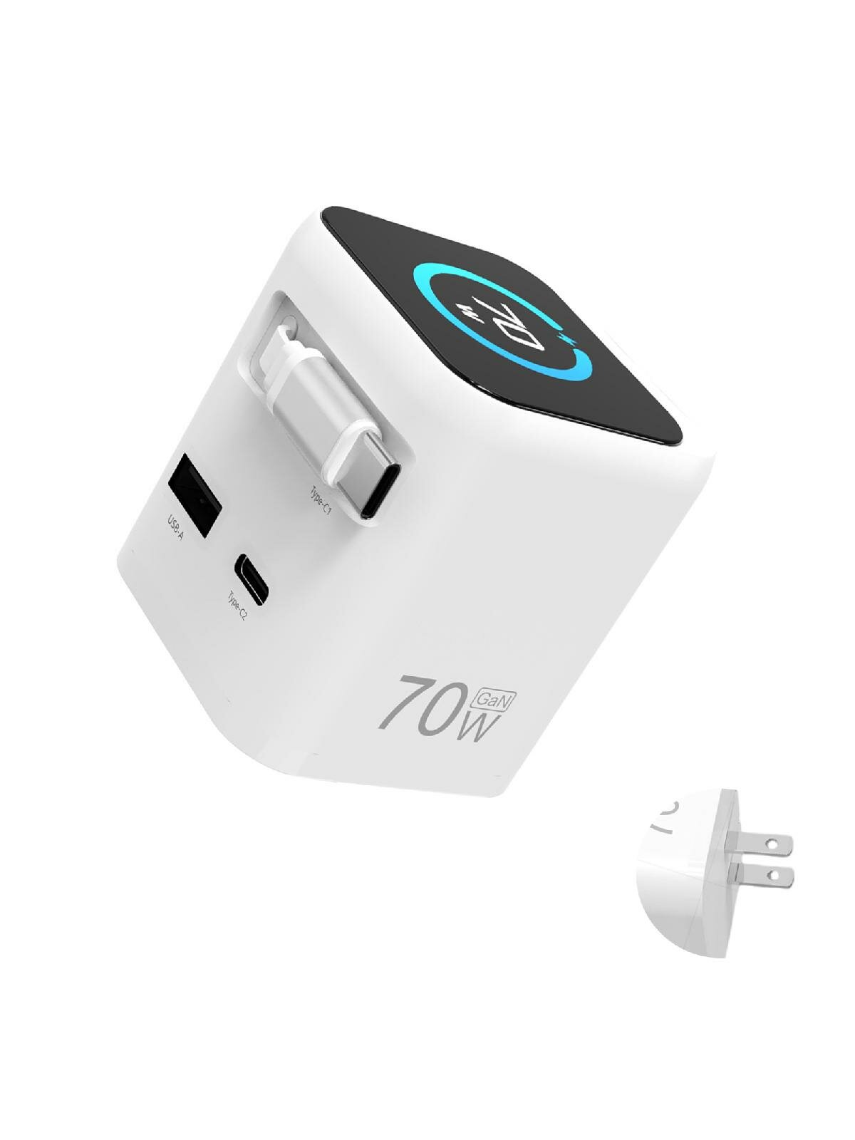 Зарядная станция мощностью 70 Вт USB-адаптер питания для смартфона, планшета, ноутбука