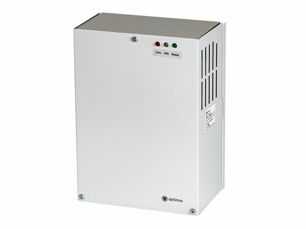 Optimus 1250-RM-12 Блок питания 12В (от 12 до 14,5В (регулируемое), 5А, под АКБ 7-12 А/ч. Металл (4 канала, 4 пары клеммных колодок)