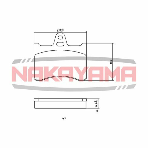 Колодки тормозные дисковые задние citroen xantia break 95-98 Nakayama HP8559NY