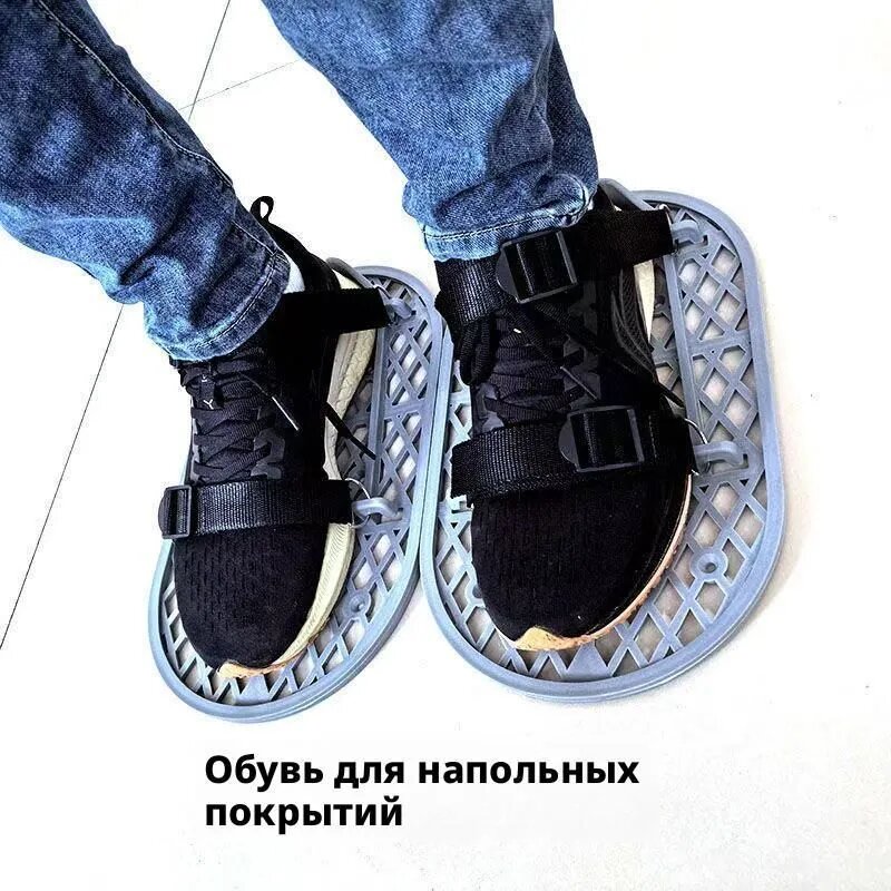 Обувь для напольных покрытий. Подошва мокроступы/плоский дно, для мужчин, пластик, размер 34-44, черные ремни