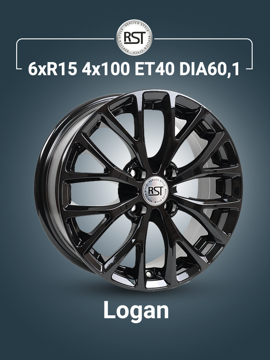 Диск автомобильный RST R015 Renault Logan 6x15 4x100 ET40 60,1 BL