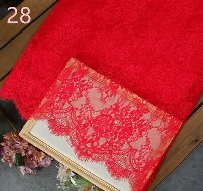 Кружево красное, color 28, 150см