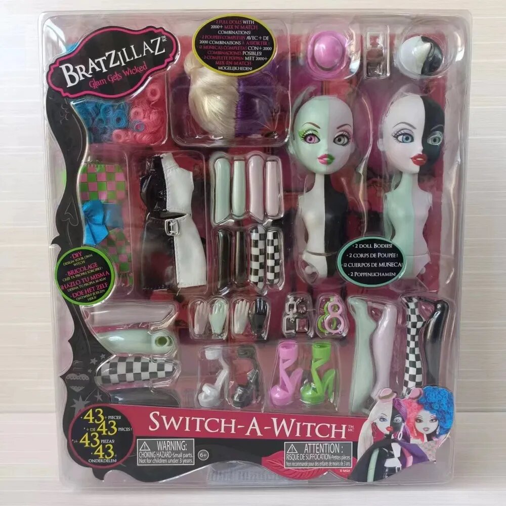 Bratz Switch-A-Witch Glam Gets Wicked 43 Pieces 2024 Кукла детская игрушка-подарок